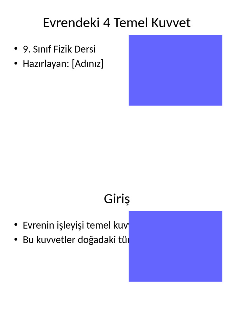 Evrendeki 4 Temel Kuvvet | PDF