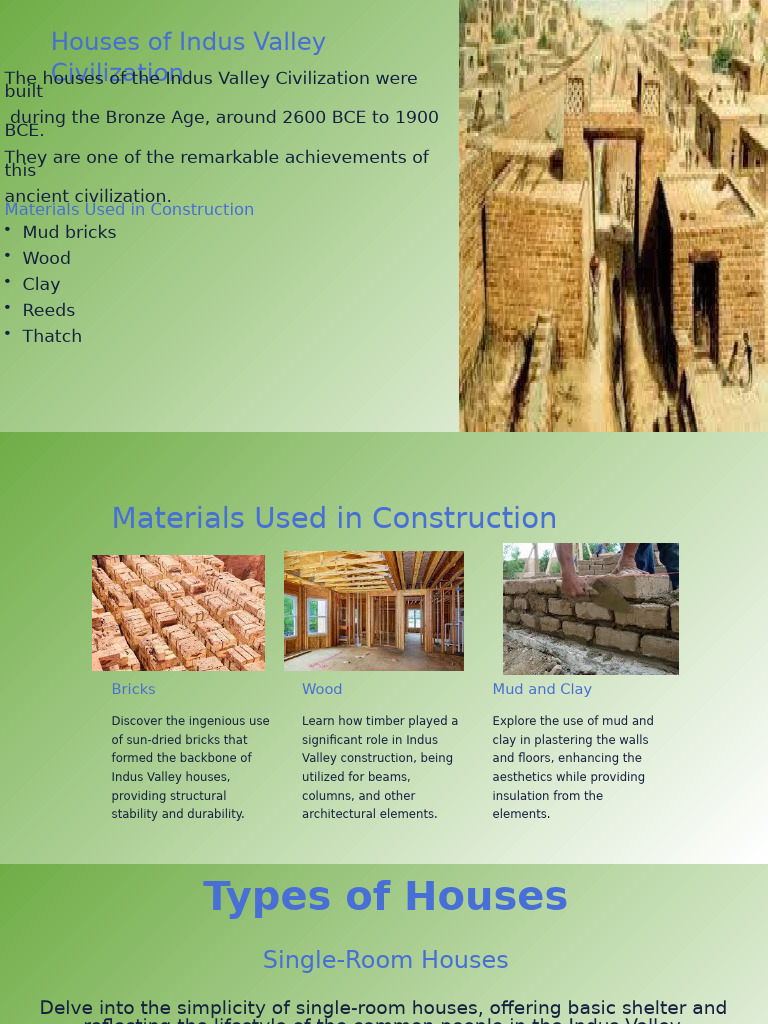 Indus Valley Civilization House Features | PDF | Brick | Mud