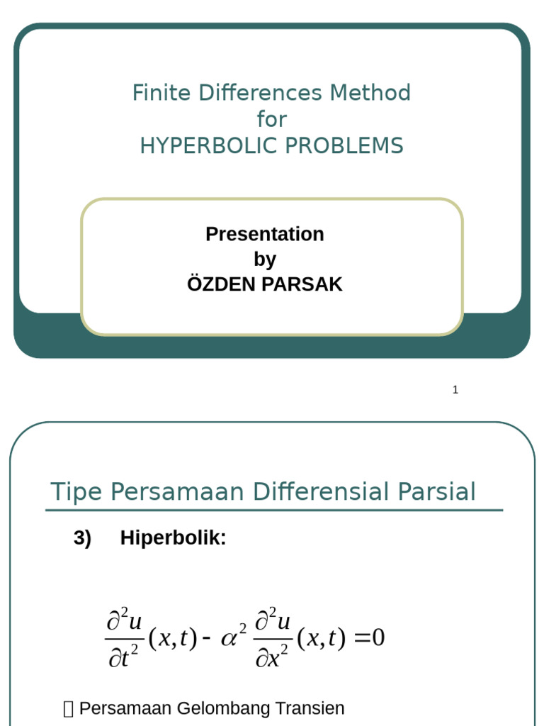 Pertemuan 10 PDP Hiperbolik | PDF | Partial Differential Equation | Mathematical Concepts