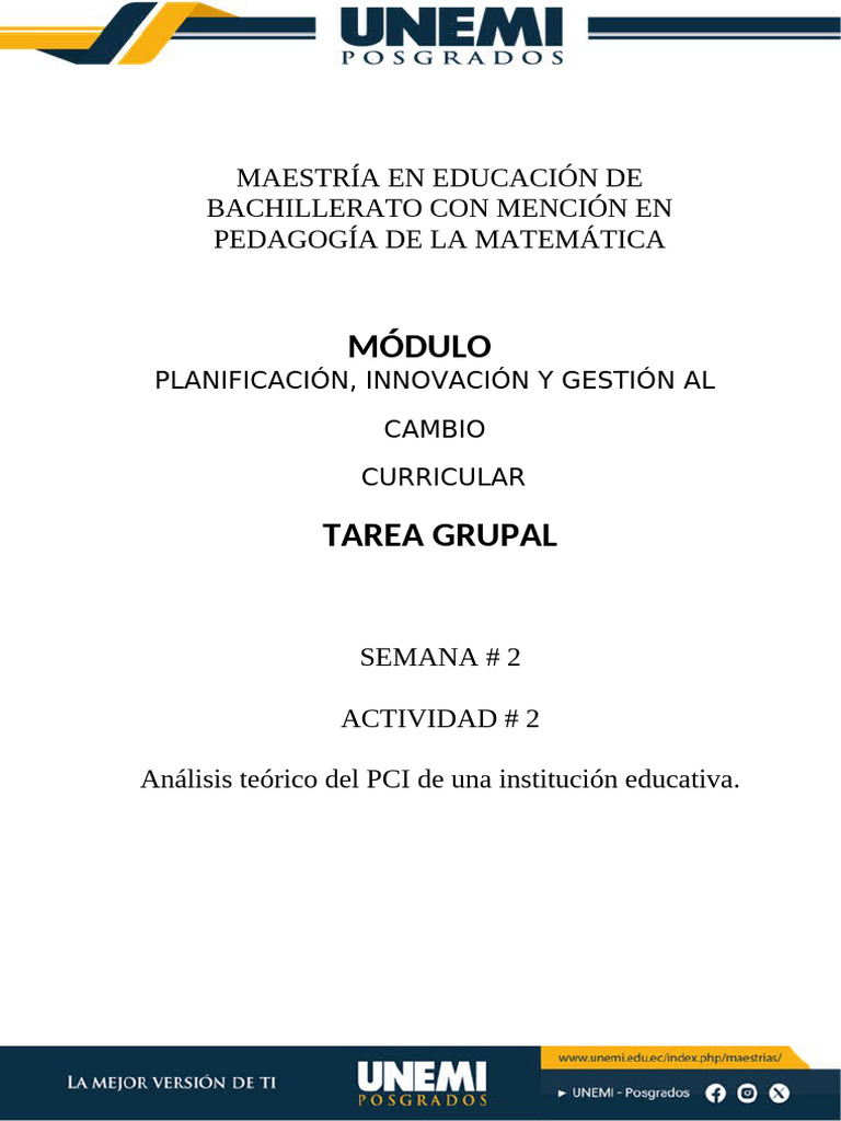 Tarea 2 Grupal Semana 2 | PDF | Bibliografía | Planificación