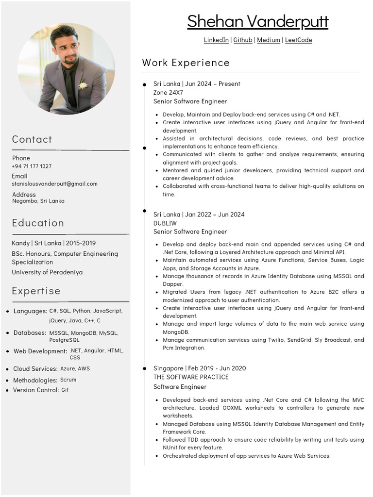 Black White Minimalist CV Resume | PDF | Microsoft Azure | Microsoft Sql Server