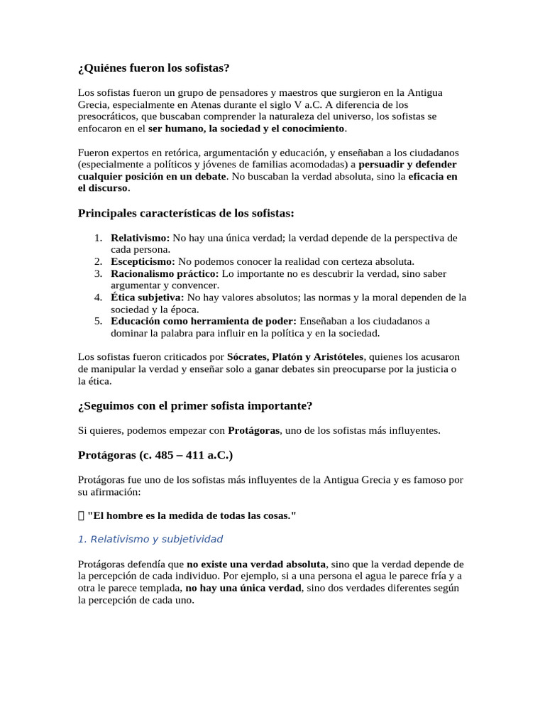 Sofistas | PDF | Verdad | Platón