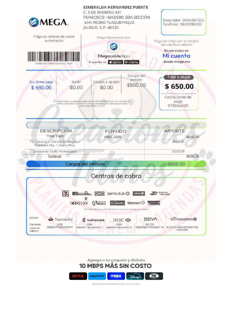 803327148-753240055-Recibo-Megacable - PDF 20250426 192801 0000 | PDF
