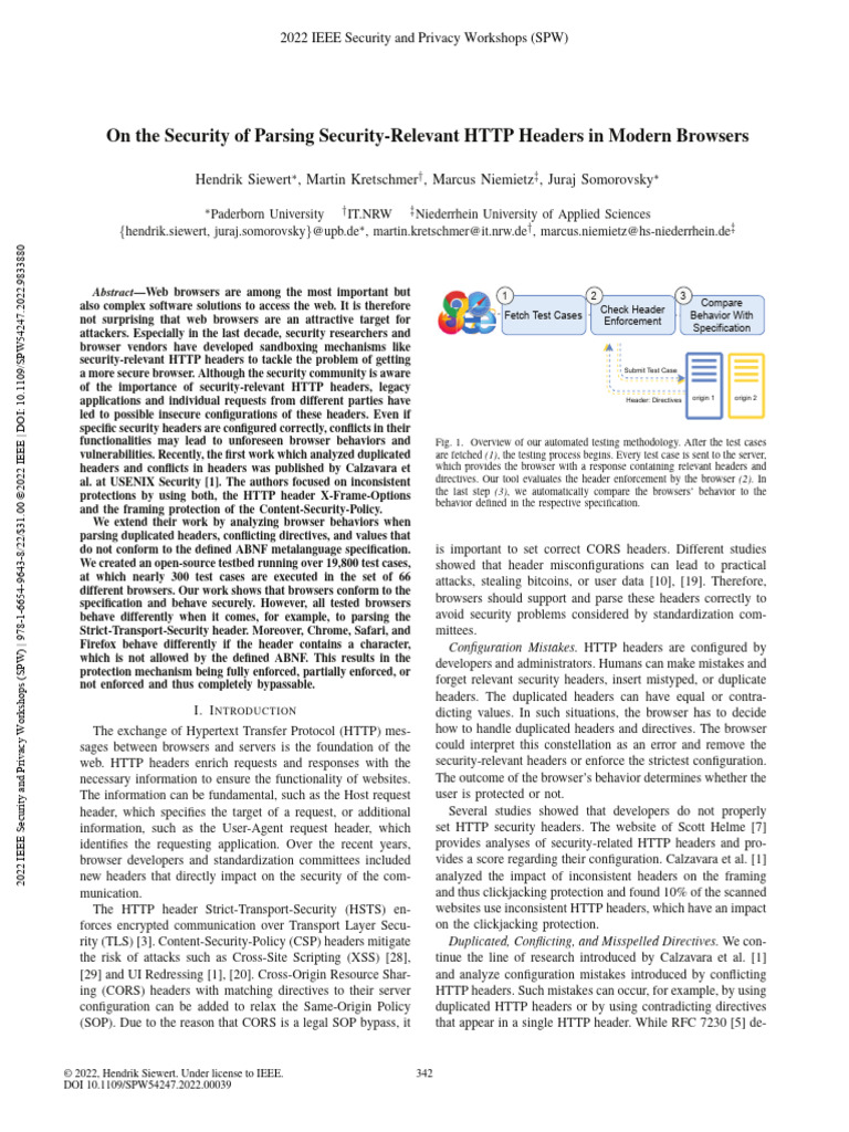 On The Security of Parsing Security-Relevant HTTP Headers in Modern ...
