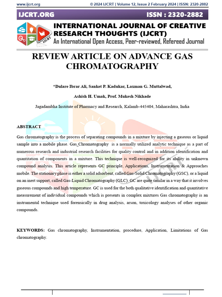 Advanced Gas Chromatography Review | PDF | Gas Chromatography ...