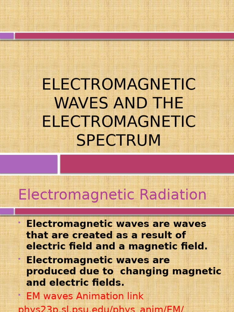 Electromagnetic Waves | PDF | Electromagnetic Spectrum ...