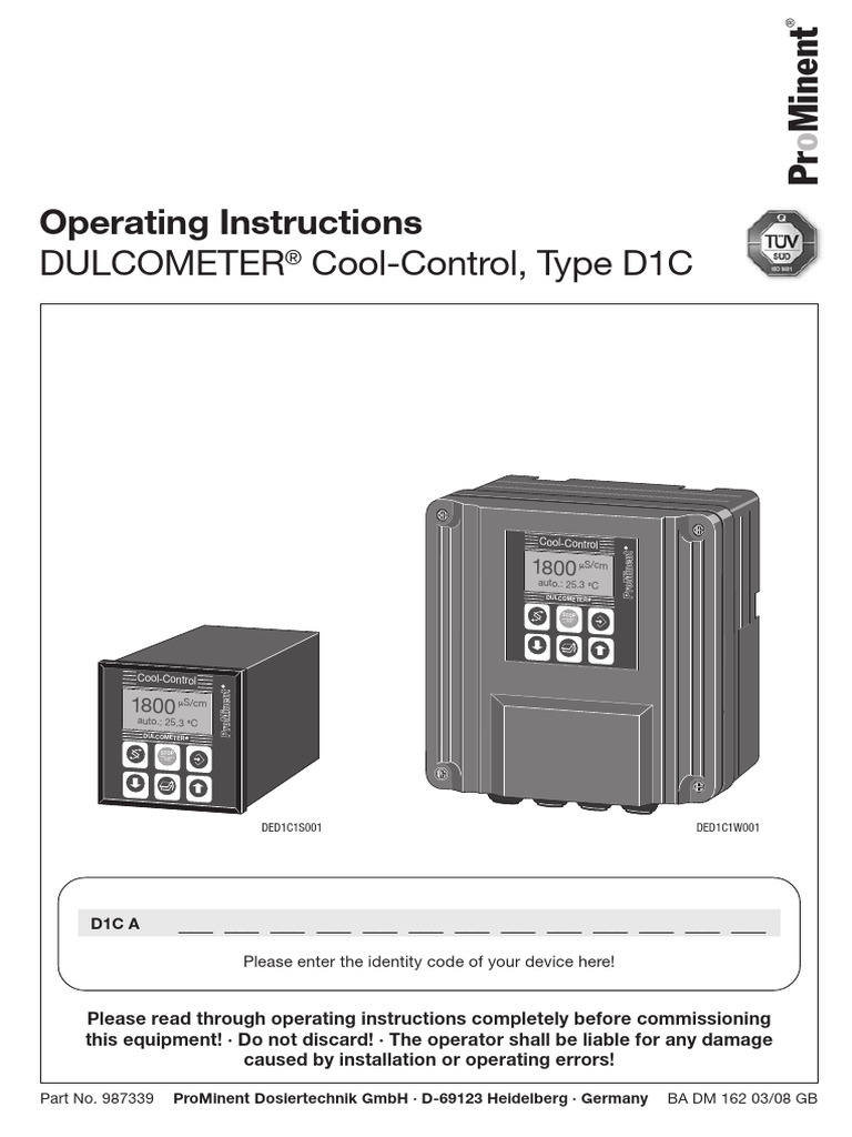 ProMinent DULCOMETER Cool-Control Operating Instructions - CC | PDF ...