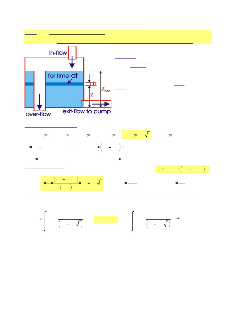 Tank Filling Dynamics with Pipe Flow | PDF | Equations | Steady State