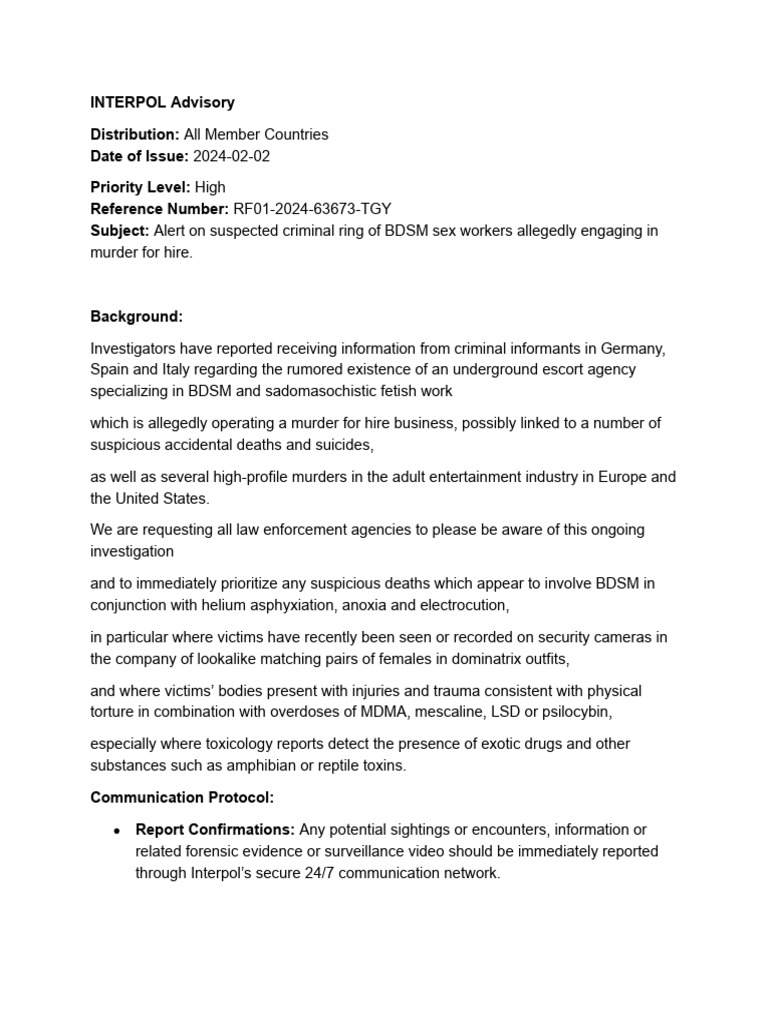 Interpol Script UPDATED | PDF