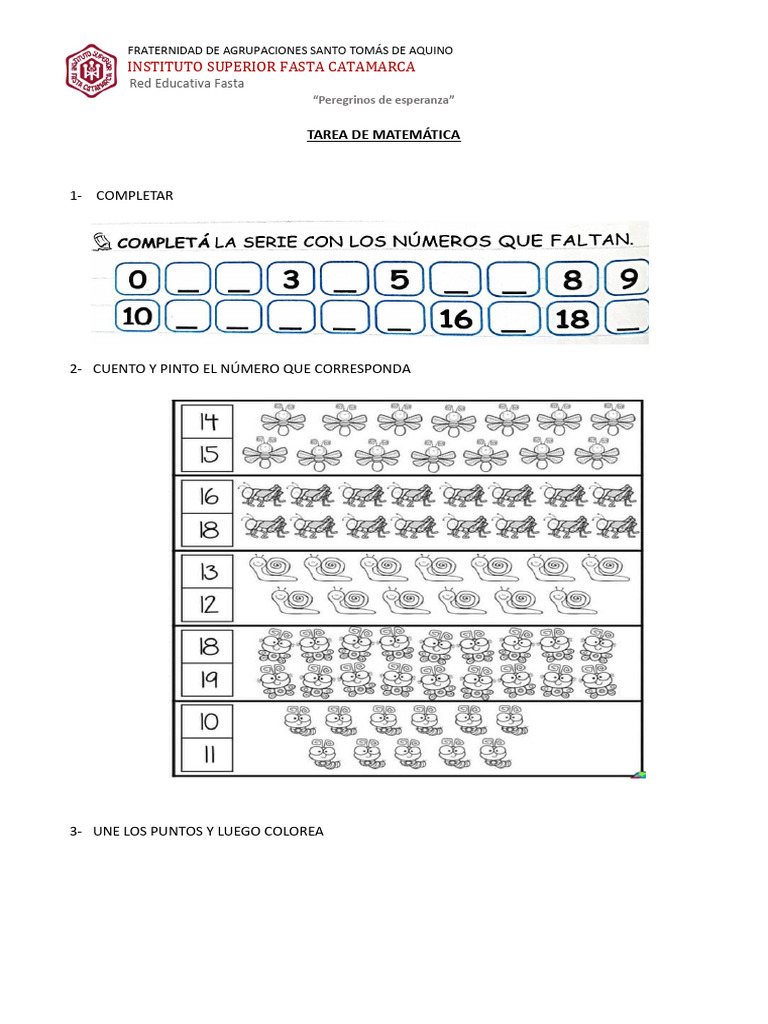 TAREA DE MATEMÁTICA 16 Abril | PDF