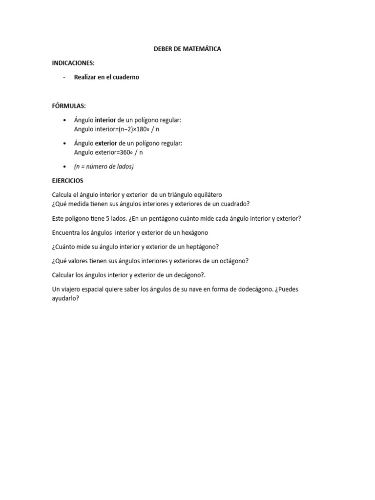 15d99510 Deber de Matematica 1 | PDF