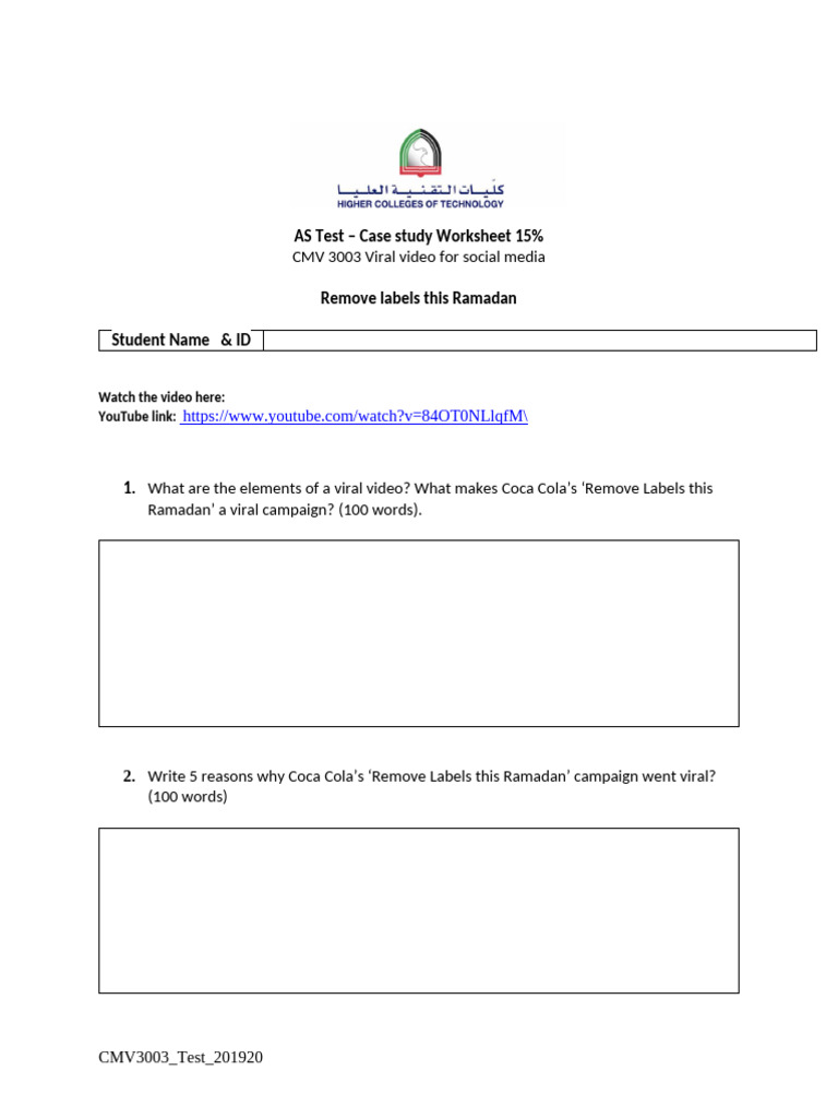 Case Study Worksheet | PDF