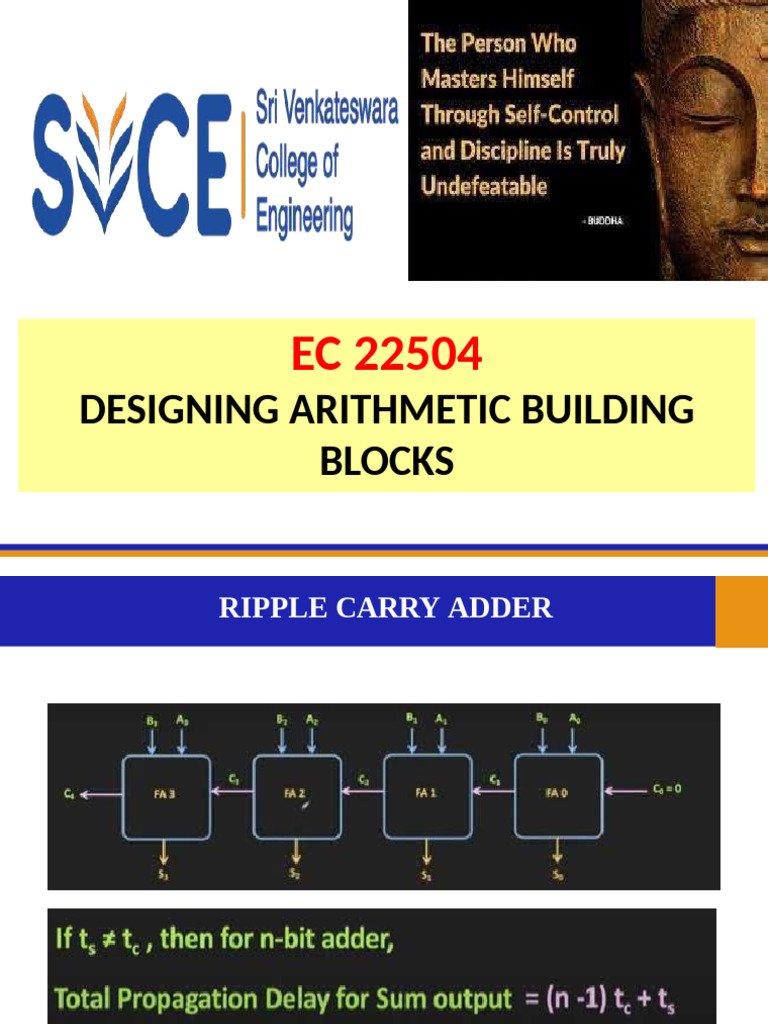 Unit IV Designing Arithmatic Building Blocks | PDF | Arithmetic | Computer Engineering