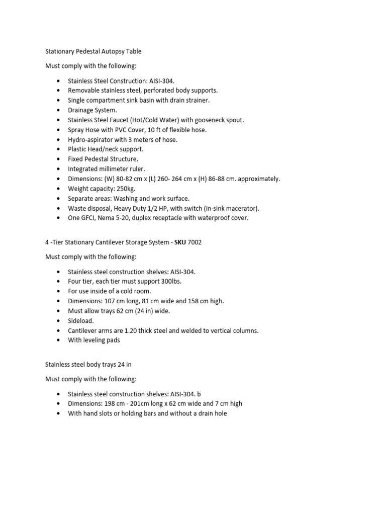 Specs Mortech v2 | PDF