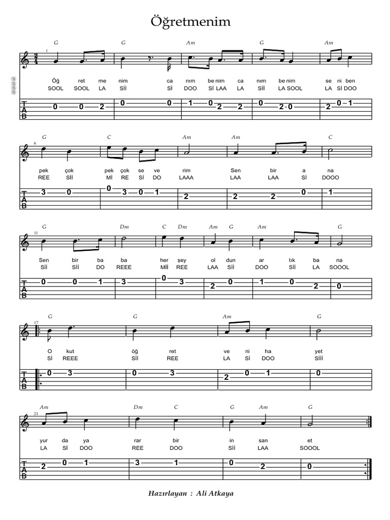 42-ANONİM - Öğretmenim Canım Benim (GN3) | PDF