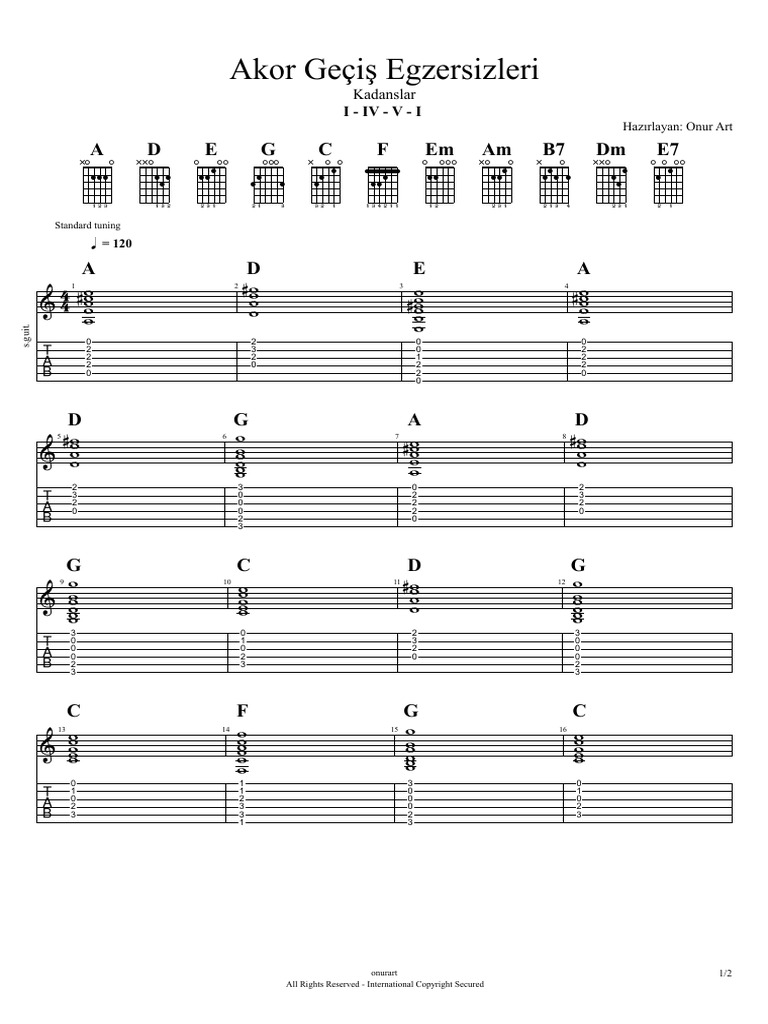 22-Akor Geçiş Egzersizleri 1-2-3 Grup (Kadanslar) | PDF