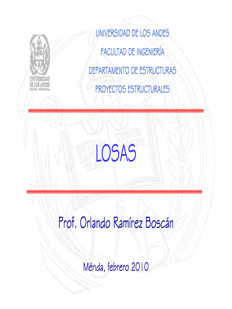 Diseño de Losas | PDF | Rigidez | Viga (Estructura)