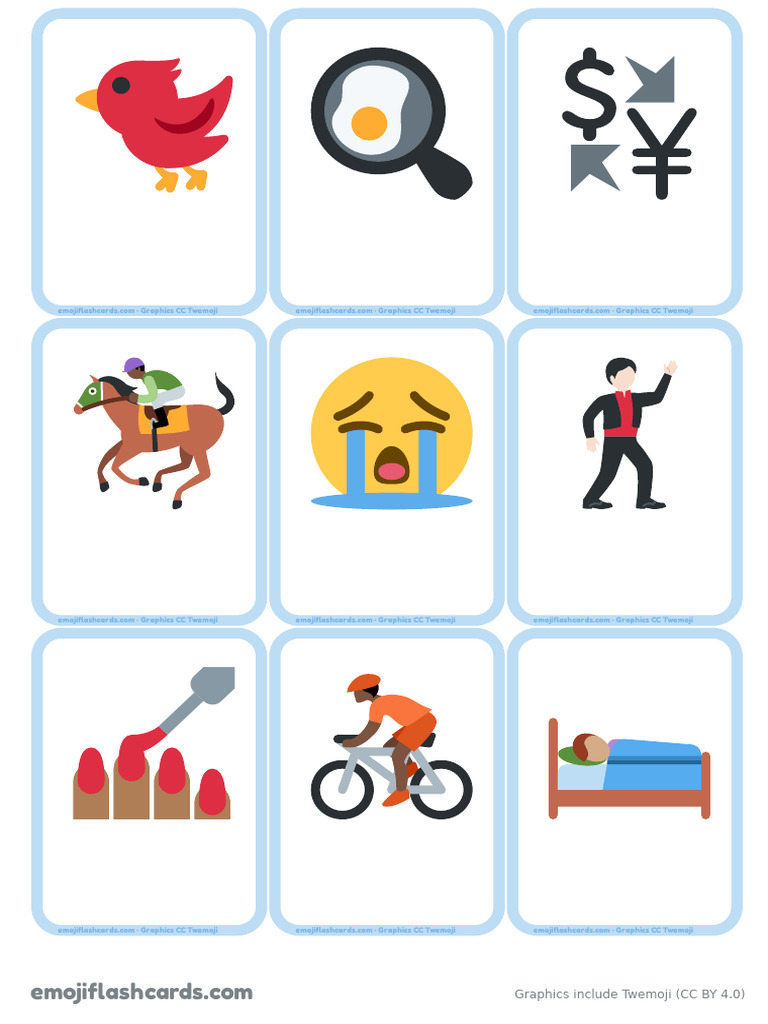 Verbs (~Ing) Small a4 Flashcards | PDF