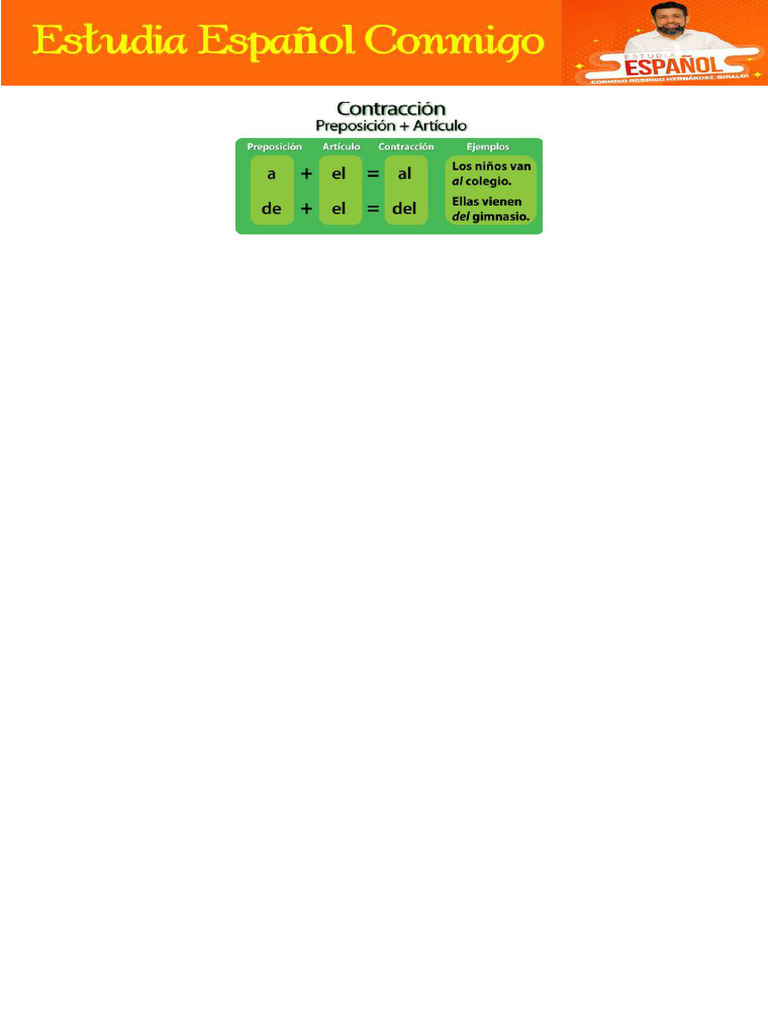 Marcia - Contracciones Al e Del Ejercicios - Limpio Respostas | PDF