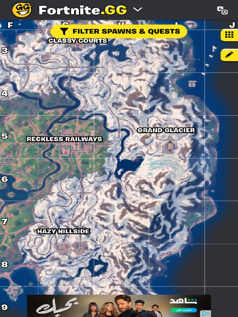 Fortnite Interactive Map - Fortnite - GG | PDF