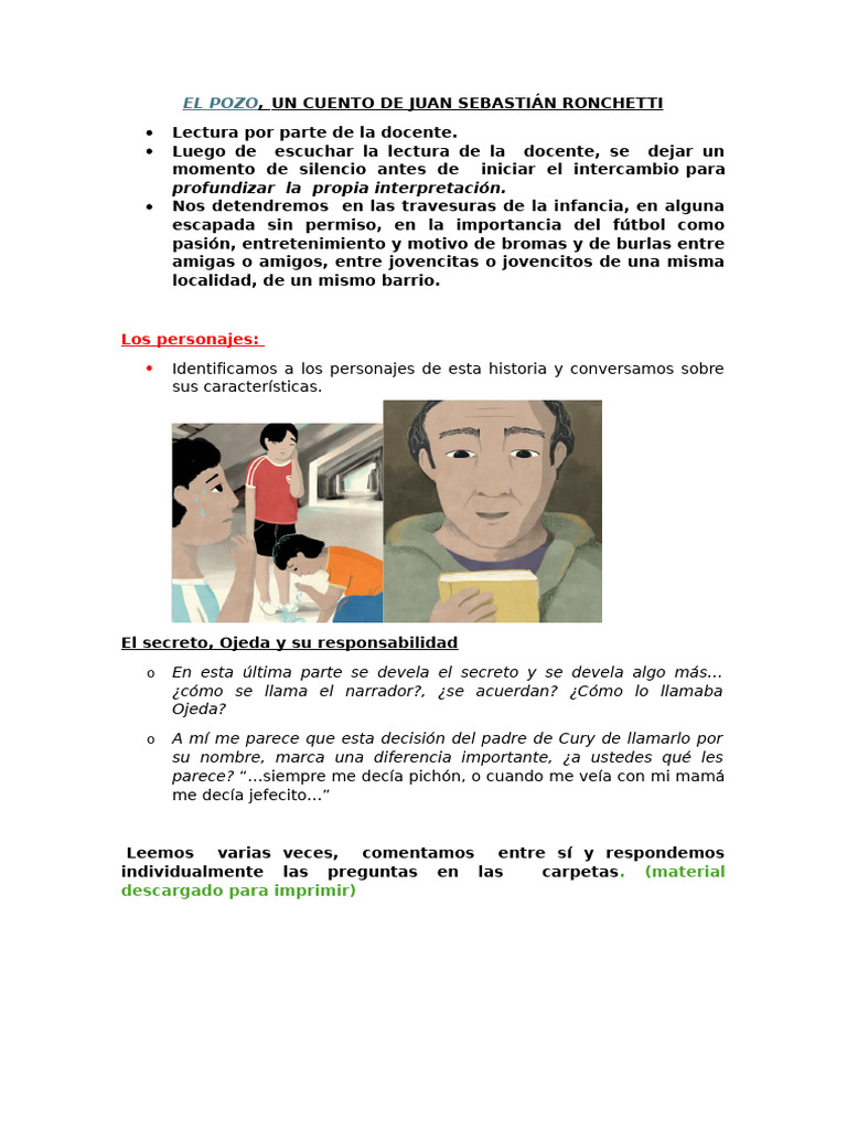 Análisis del cuento "El Pozo" | PDF