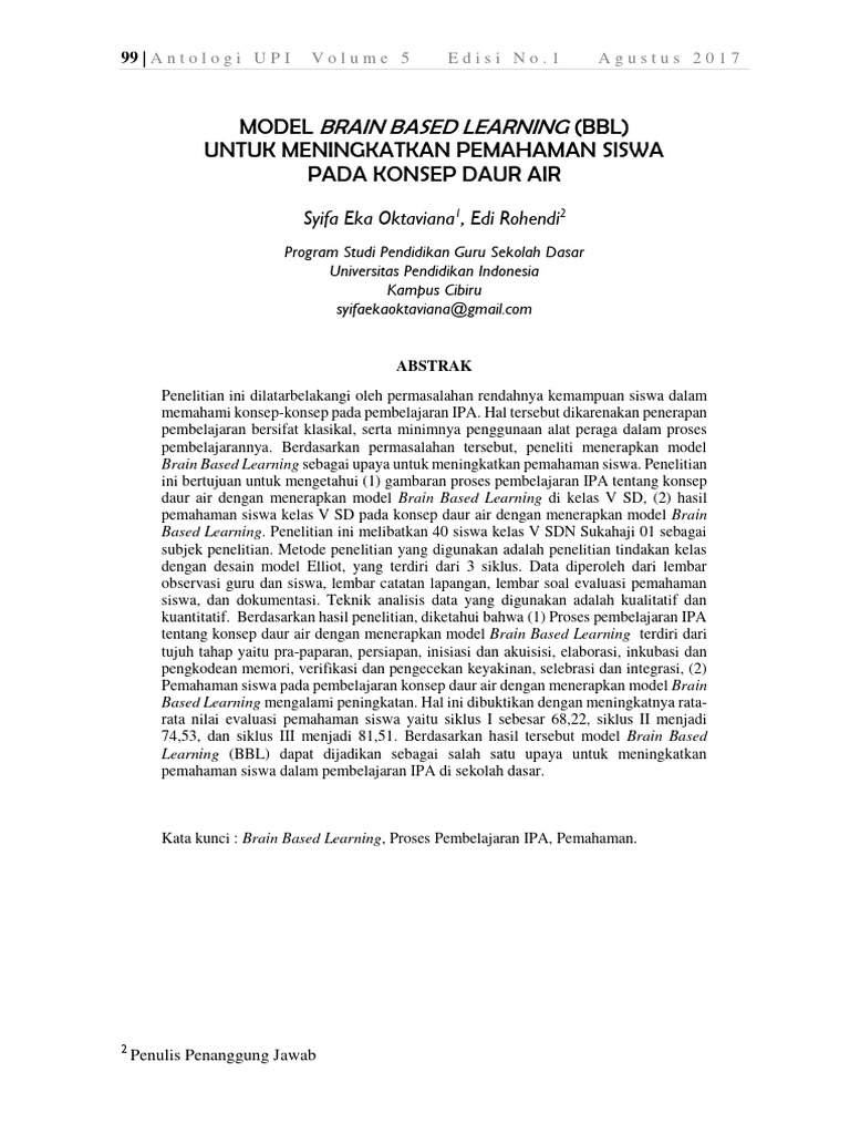 Brain Based Learning BBL Models To Impro Ba0103f8 | PDF