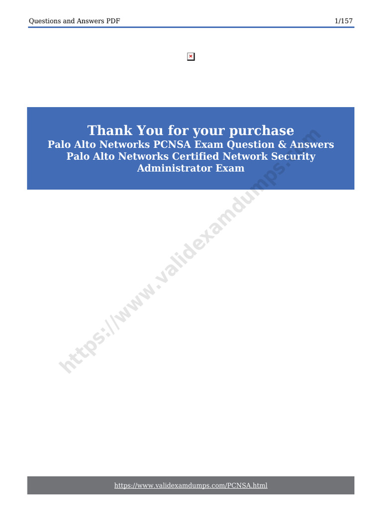 PCNSA Exam | PDF | Security | Computer Security