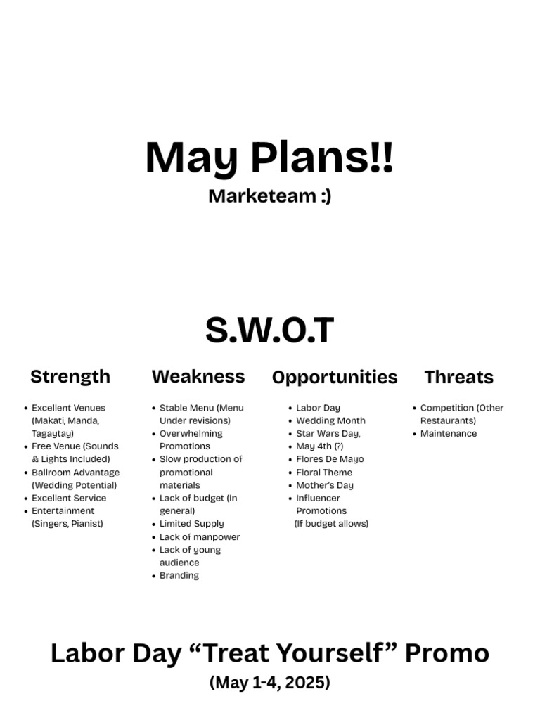 May Marketing Strategies & Promotions | PDF