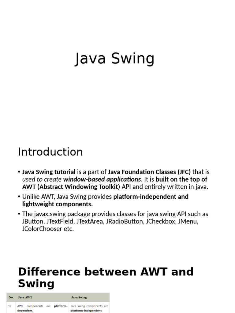 Swing | PDF