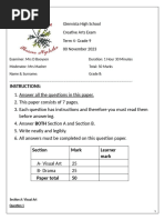Grade 7 Creative Arts Memo June 2021 | PDF | Violin | String Instruments