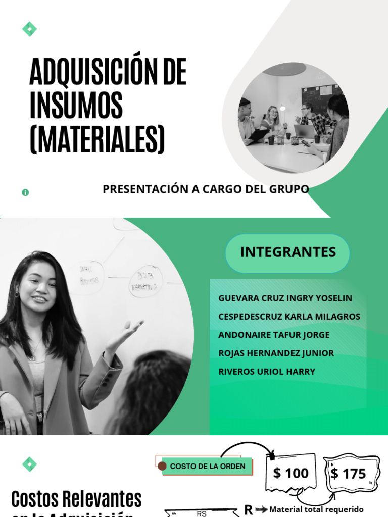 Adquisición de Insumos (Materiales) | PDF | Economias