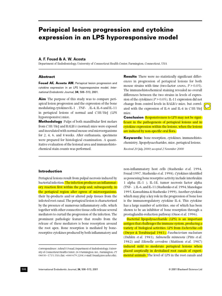 Progressão Da LP Citocinas e LPS | PDF | Immune System | Lipopolysaccharide
