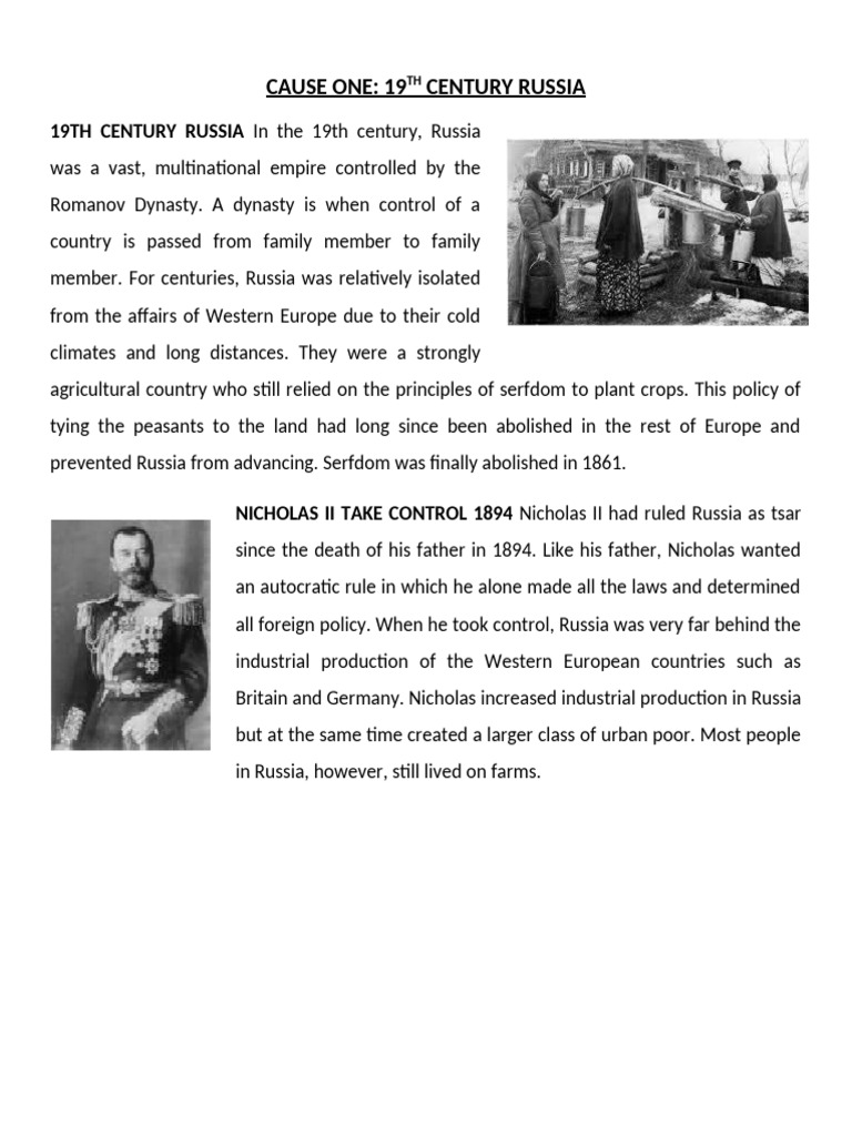 Causes of the Russian Revolution | PDF | Vladimir Lenin | Soviet Union