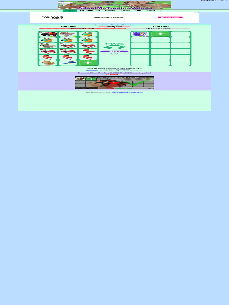 Roblox Adopt Me Trading Values - Win Fair Lose WFL 11 | PDF