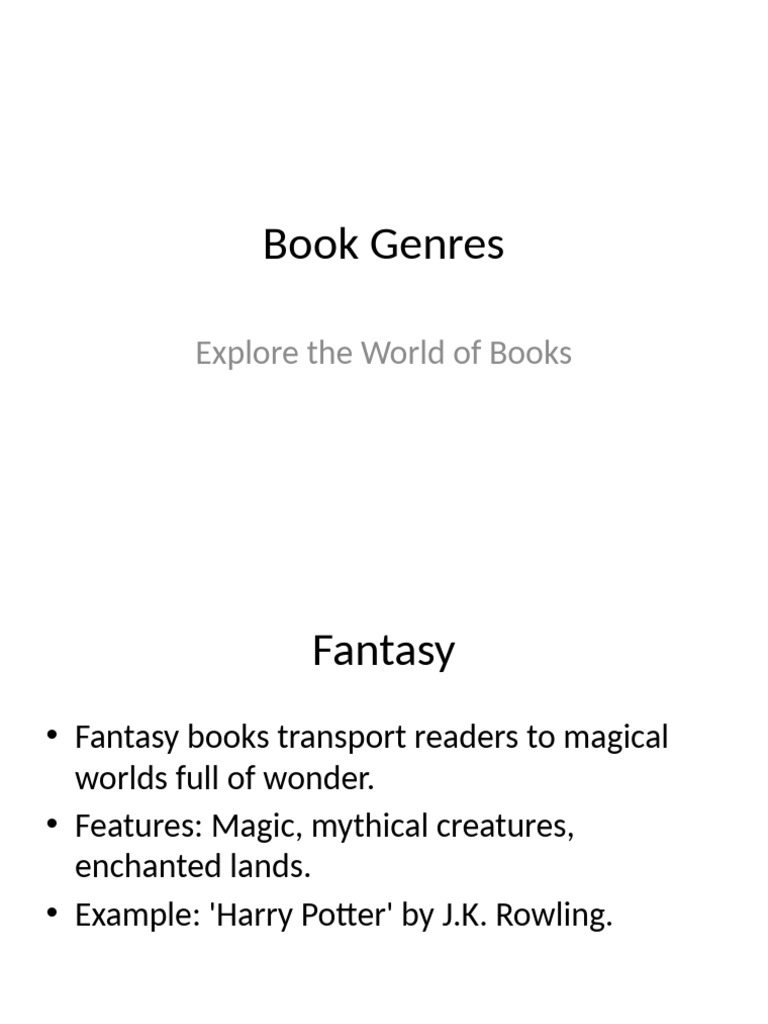 Discover Popular Book Genres | PDF