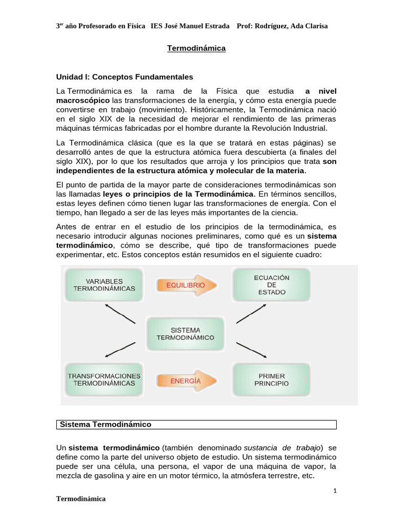 Termodinamica U1 | PDF | Termodinámica | Gases