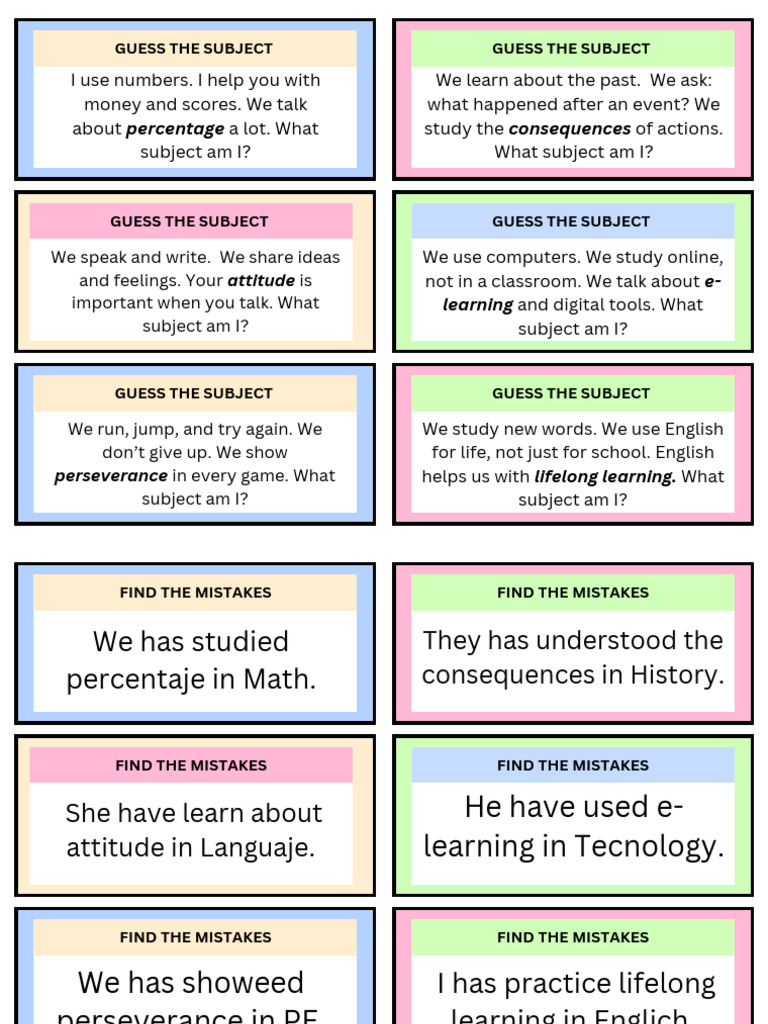 FLASHCARDS EDUCATION | PDF