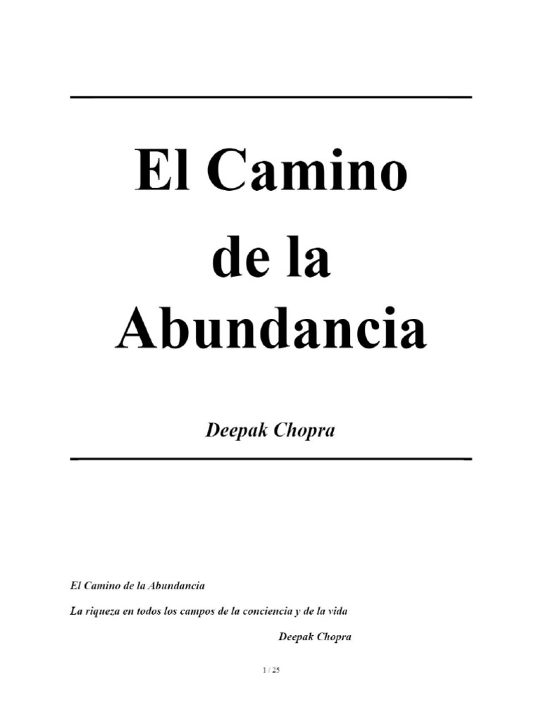 Abundancia - Deepak Chopra | PDF