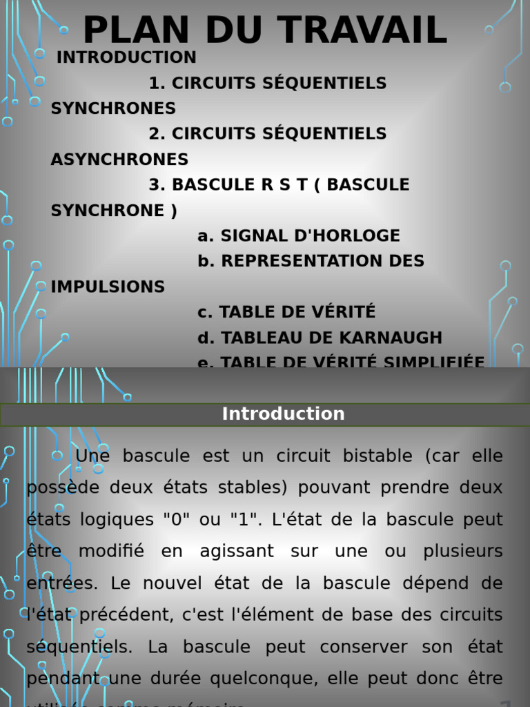 Circuits Séquentiels : Bascule RST | PDF | Technologie numérique ...