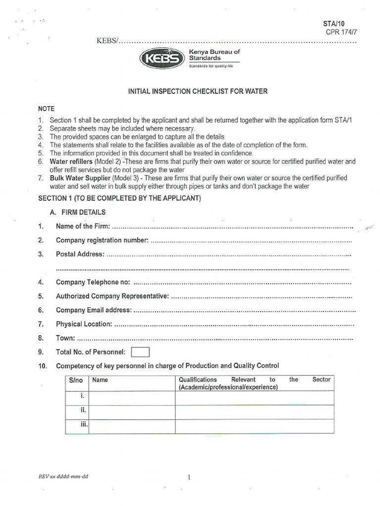 Kebs Permit Application | PDF