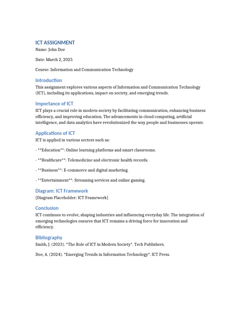 Ict Assignment | PDF