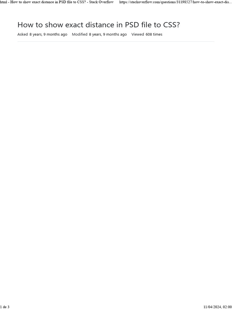html - How to show exact distance in PSD file to CSS - Stack Overflow | PDF | Adobe Photoshop ...
