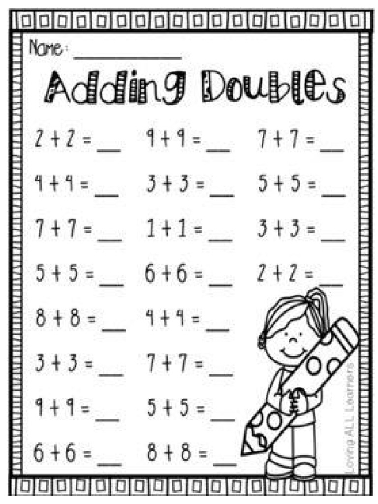 Adding Doubles, Doubles Plus One & Doubles Minus One | PDF
