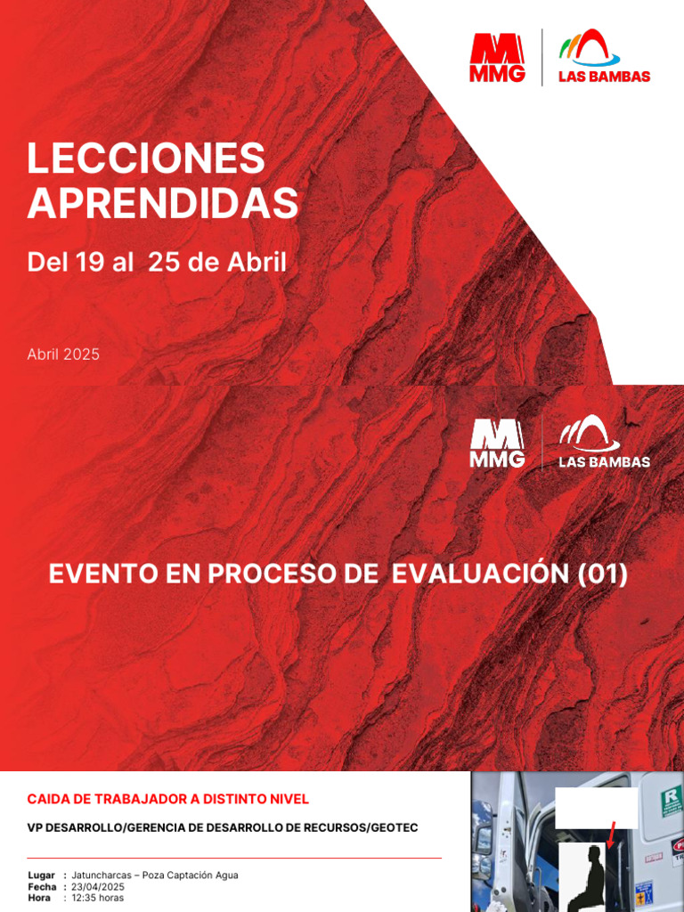 Lecciones Aprendidas Del 19 Al 25 de Abril | PDF | Vehículo aéreo no tripulado