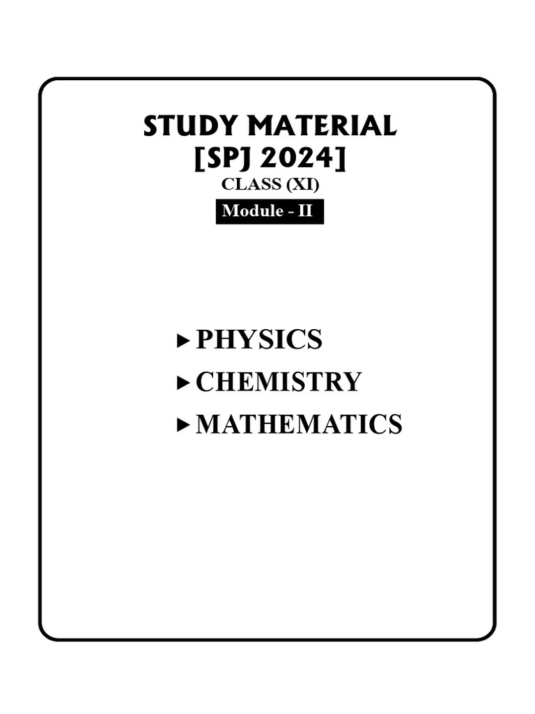 Study Material 2 ND | PDF | Rotation Around A Fixed Axis | Torque