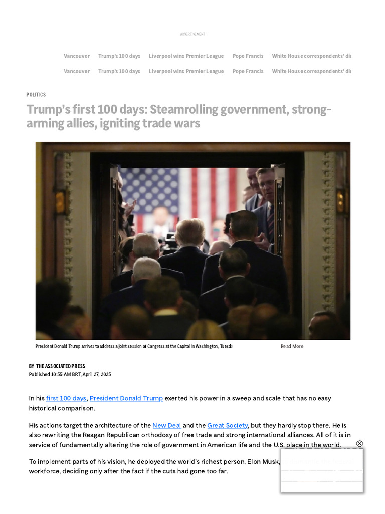 See What President Trump Has Done in The Most Consequential First 100 ...