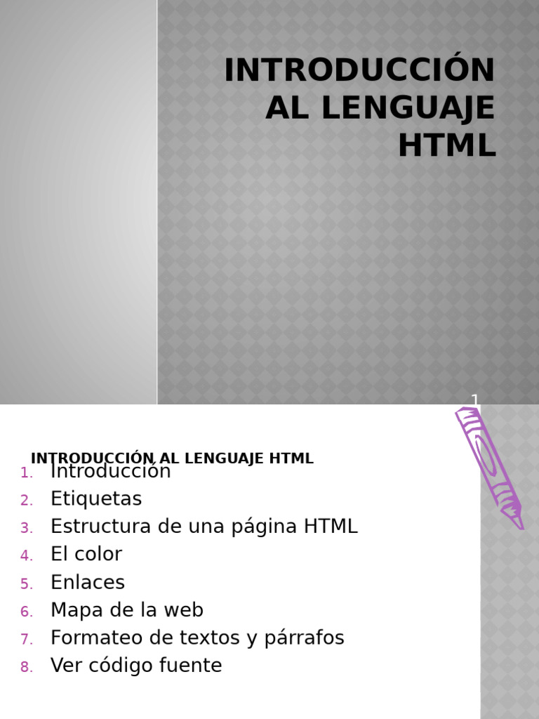 Introducción al Lenguaje HTML | PDF | HTML | Xhtml