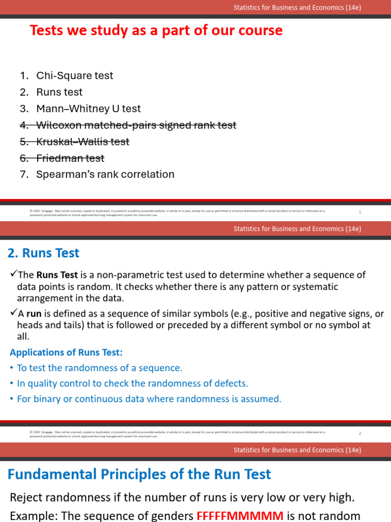 Chapter 11, 14 Other Non-Parametric Tests | PDF | Mann–Whitney U Test ...