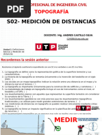 Métodos de Medición de Distancias en Topografía | PDF | Medición | Topografía