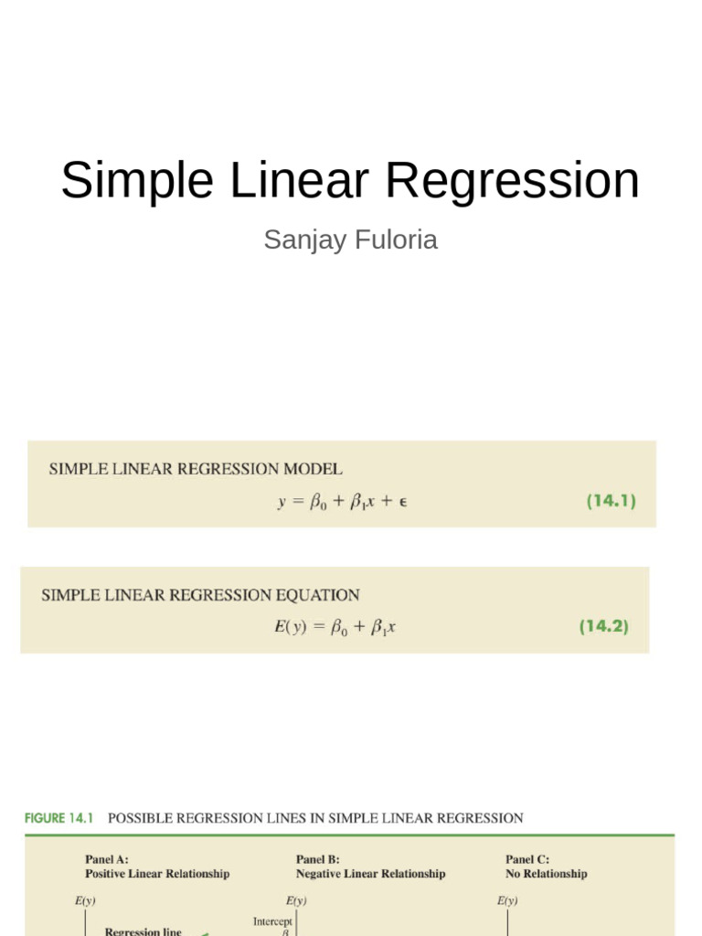 Simple Linear Regression | PDF